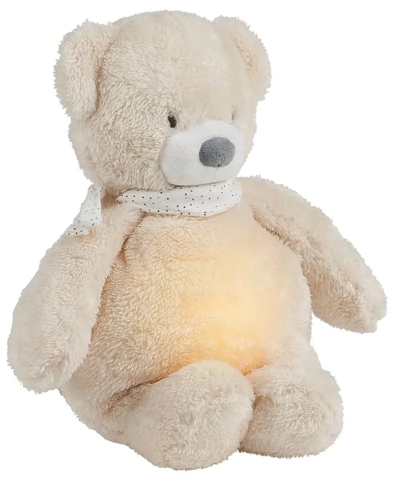 Nattou usínaček plyšový hudební se světýlkem a senzorem pláče 4v1 Sleepy Bear Beige