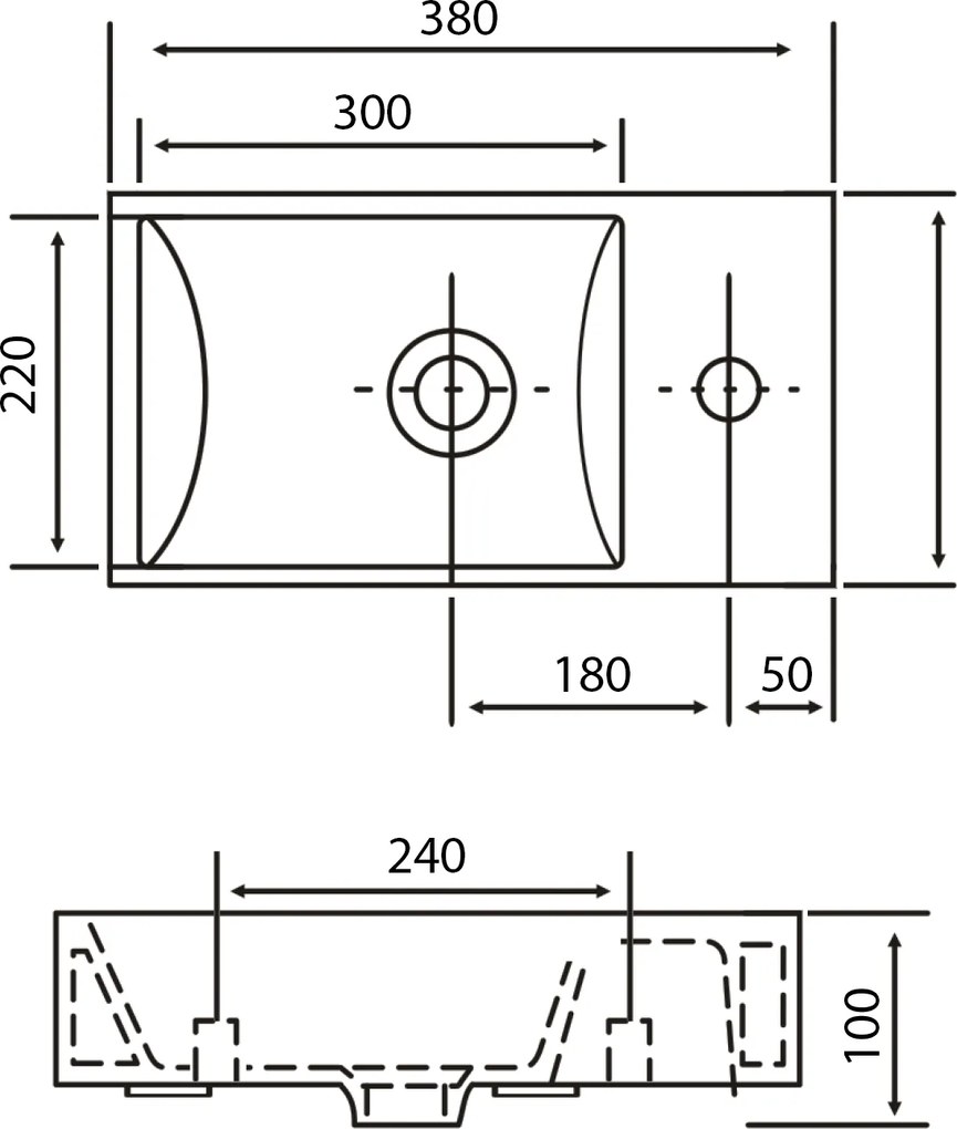 Sapho Sapho, MARGITHA keramické umyvadlo 38x22cm, otvor pro baterii vpravo, růžová, MGT38222