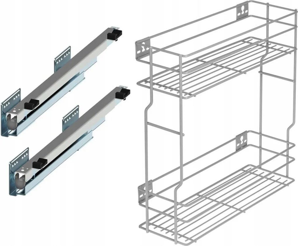 Rejs Koš Cargo 200 šedý s tlumením dovírání levý