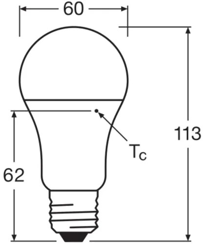 LED žárovka E27 LEDVANCE CL A FR 10W (75W) studená bílá (6500K)