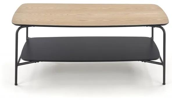Konferenční stolek Genua II, přírodní dřevo / černá