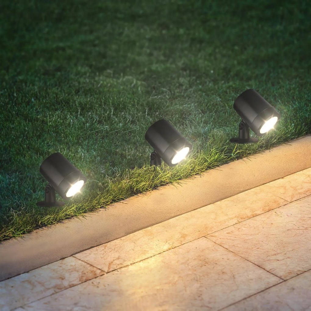 BRILO 3799035 LED zahradní bodové svítidlo, zápich, ochrana proti stříkající vodě, nastavitelné - BRILO