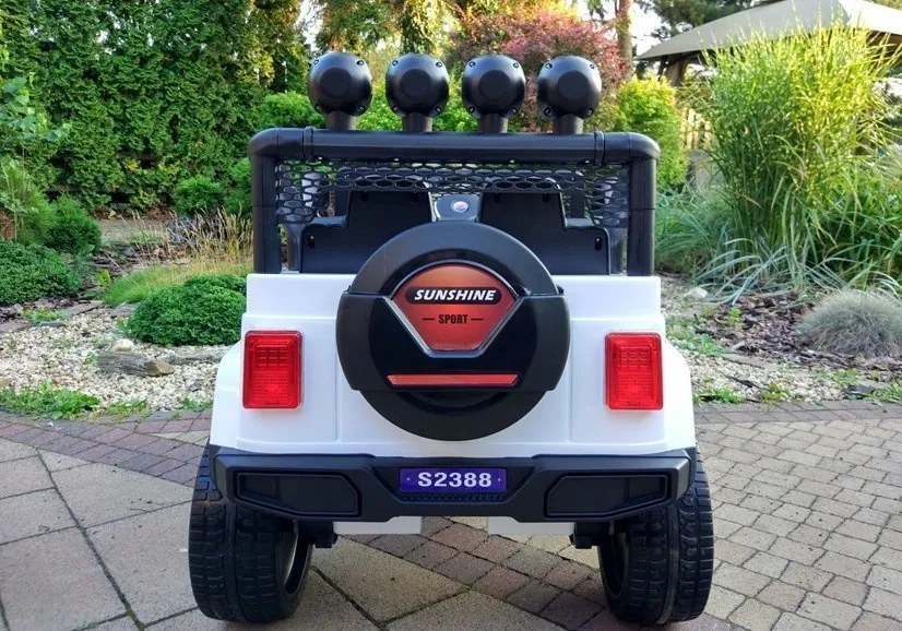 LEAN CARS Elektrické autíčko Jeep S2388 bílé 4x45W