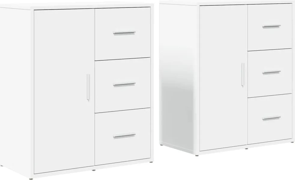 Příborníky 2 ks bílé 60 x 31 x 70 cm kompozitní dřevo 3276553
