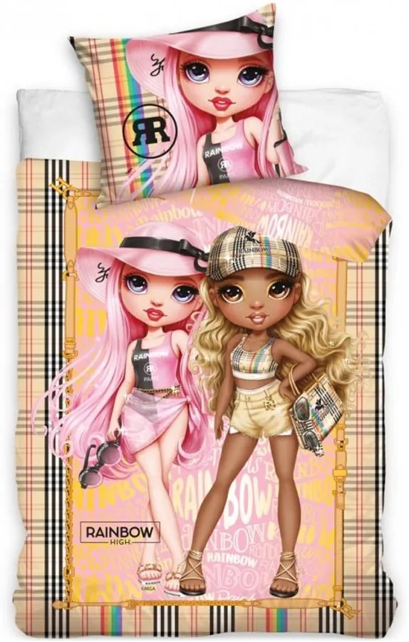 Bavlněné ložní povlečení Rainbow High - motiv Beach fashion - 100% bavlna - 70 x 90 cm + 140 x 200 cm
