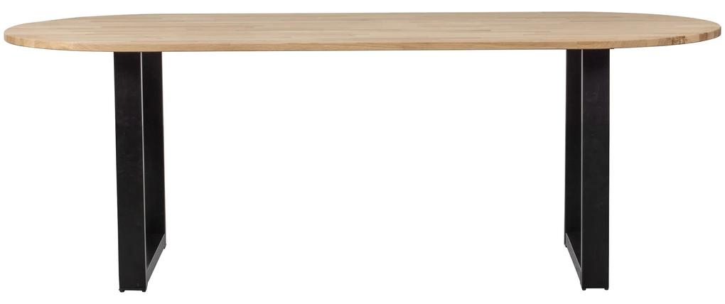 WOOOD Jídelní stůl TABLO dub světlý oválný 220x 90 cm (U noha)