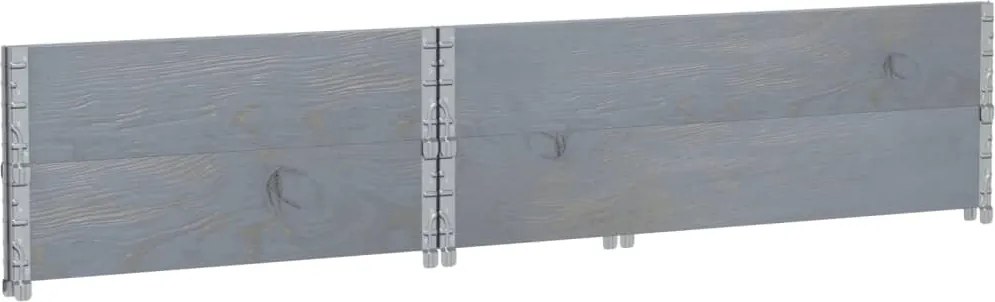 Zahradní truhlík šedý 120 x 80 cm masivní borové dřevo 3295849