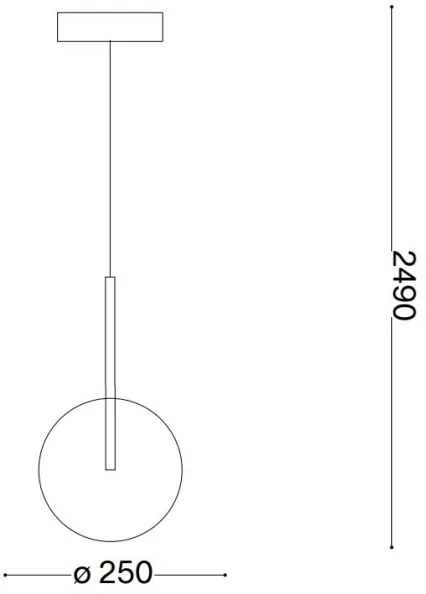 Ideal Lux - LED Lustr na lanku EQUINOXE 1xG4/2W/230V pr. 25 cm mosaz/kouřová