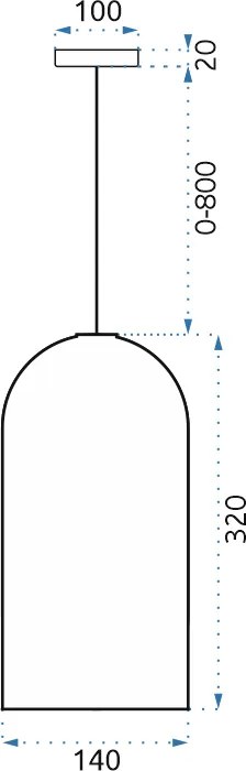 Toolight Fox B, závěsná lampa 1xE27 APP196-1CP, černá-růžové zlato, OSW-00177