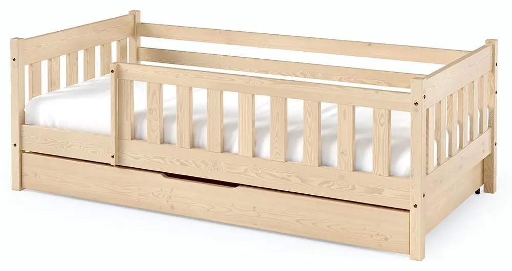 Jednolůžko dětská postel NADIA | 80x160 cm | s roštem | přírodní | UNI PROVEDENÍ