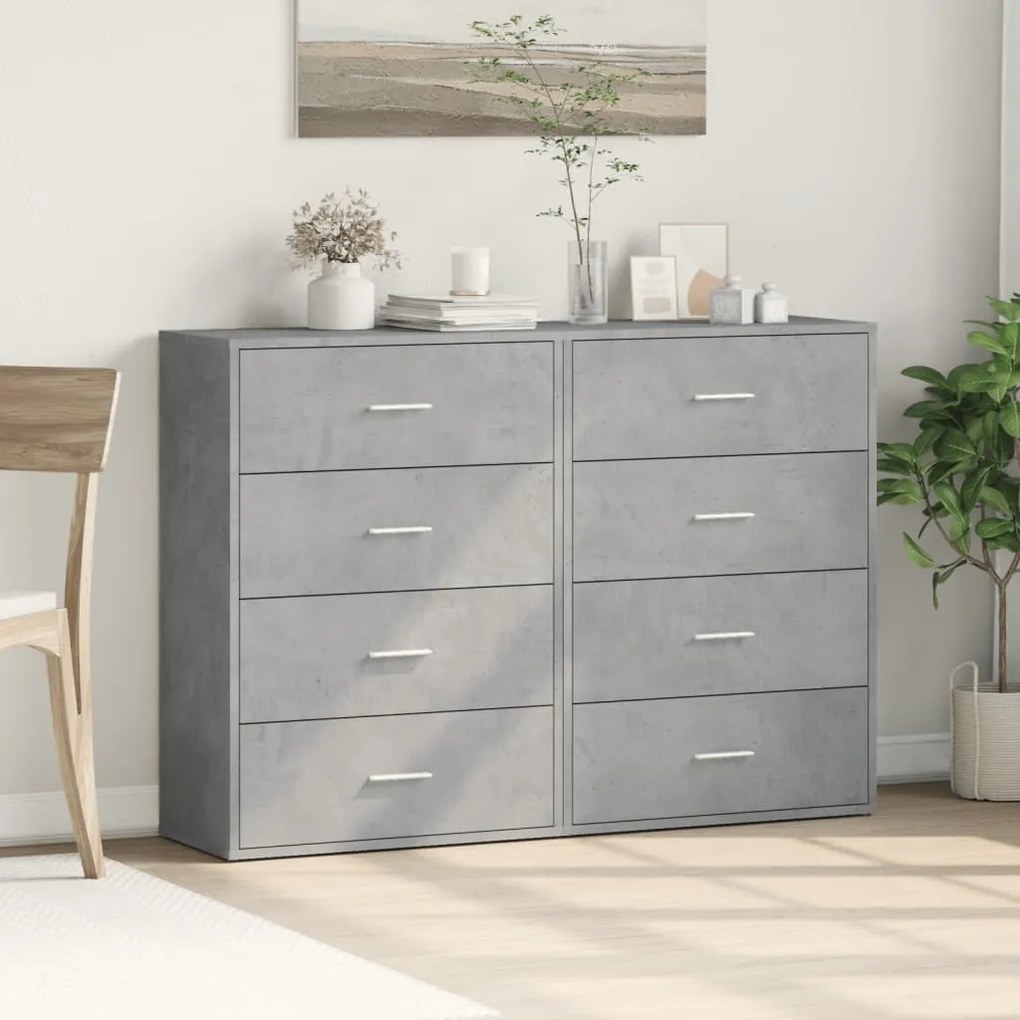 Příborníky 2 ks betonově šedé 60 x 31 x 84 cm kompozitní dřevo 3276584