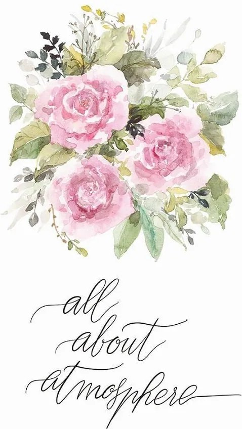 Bella Rose Plakát Bella Rose - All About Atmosphere (limitovaná edice), růžová barva, bílá barva, multi barva, papír