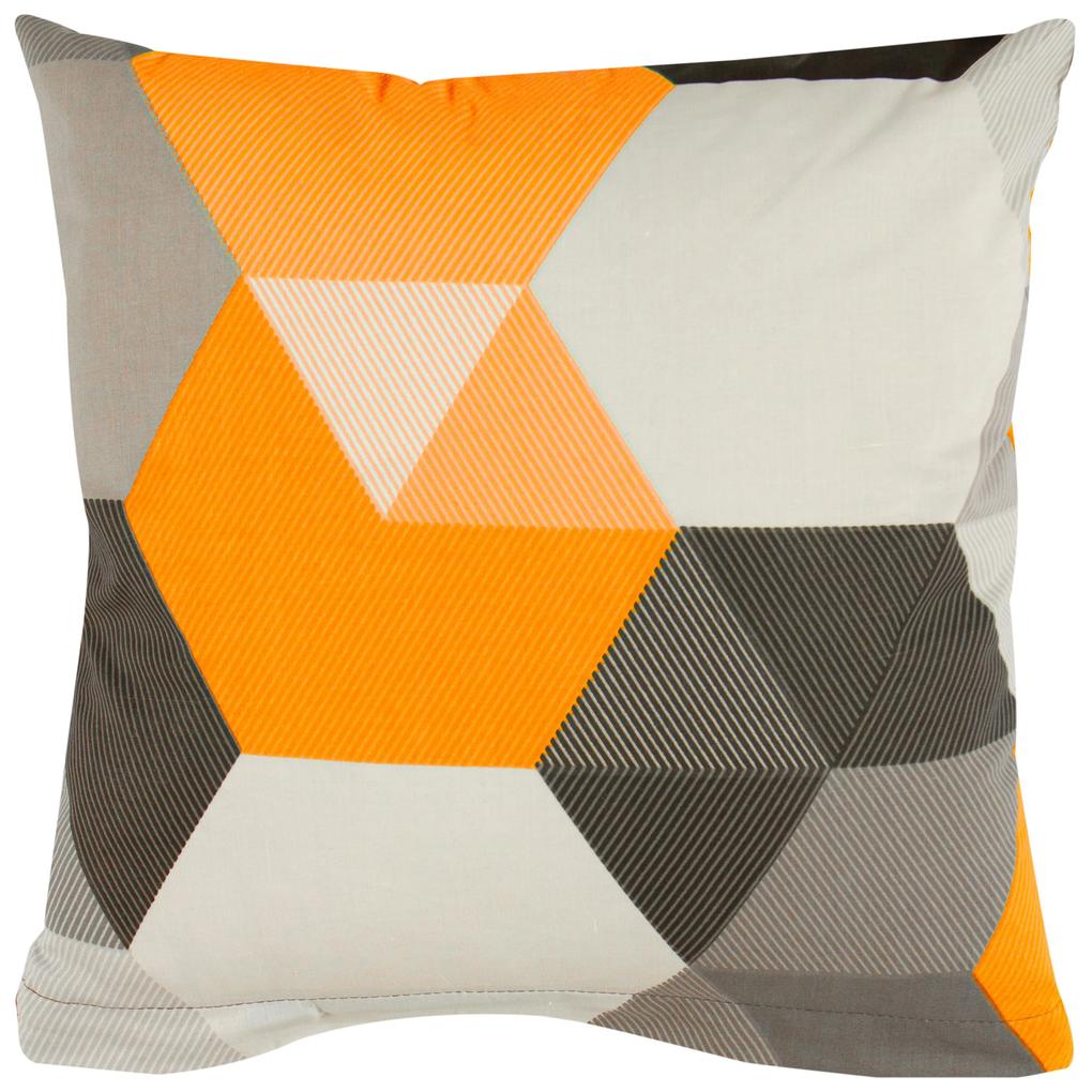 Bavlněný povlak na polštář Dario oranžový Velikost: 40 x 40