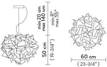 Slamp Závěsné svítidlo VELI LARGE - FOLIAGE Barva kabelu: transparentní