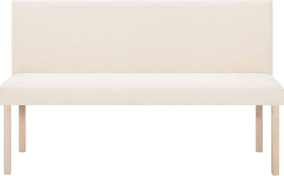Lavice 139,5 cm krémová polyester 281337