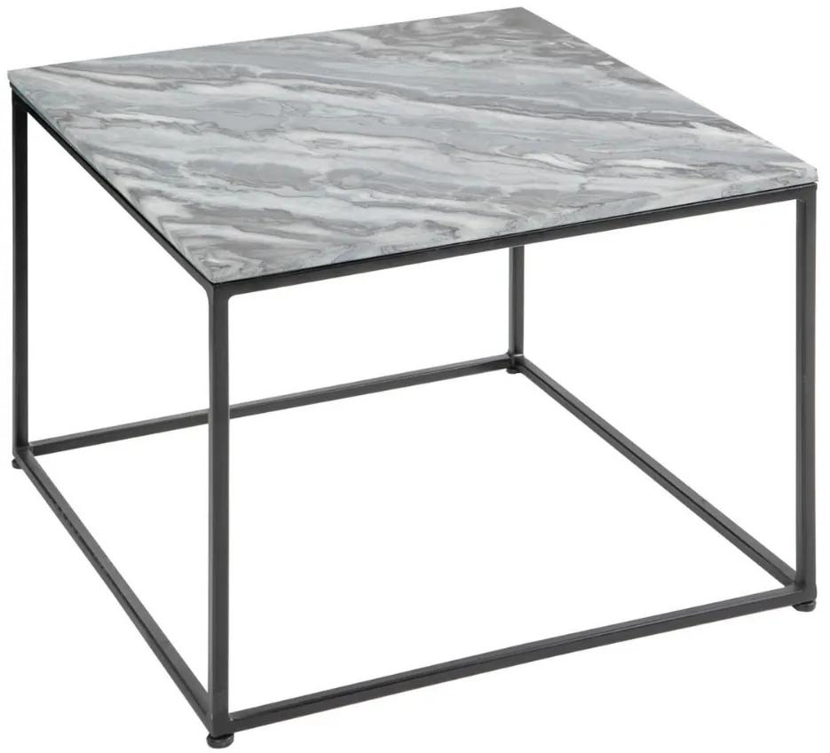 OnaDnes -20% Moebel Living Šedý mramorový konferenční stolek Giraco 50 x 50 cm