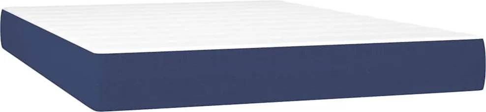 Box spring postel s matrací modrá 140x190 cm textil 3130031