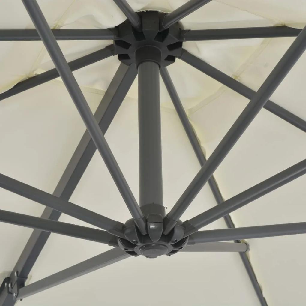 Konzolový slunečník s ocelovou tyčí 250 x 250 cm pískový - Default Title