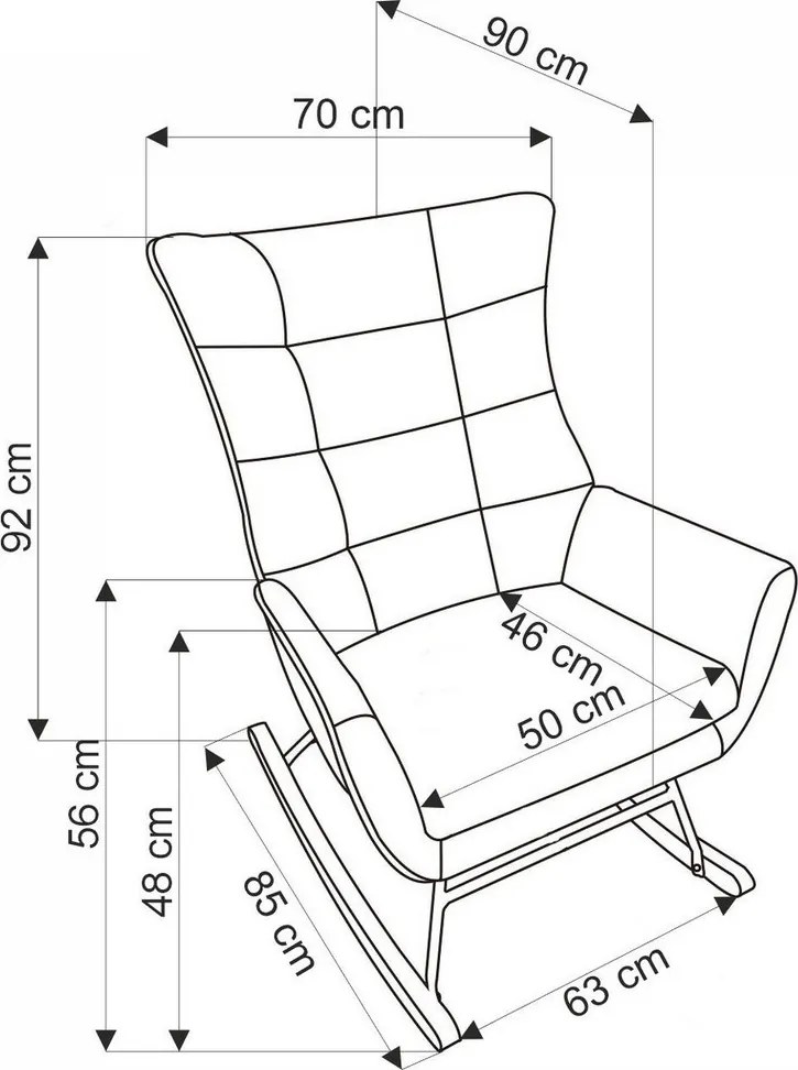 Houpací křeslo Bazalto, béžová
