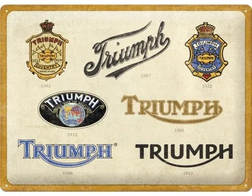 Plechová cedule Triumph - Logo Evolution, (40 x 30 cm)