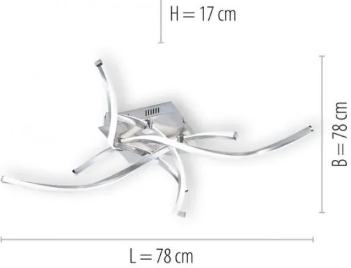 Paul Neuhaus 9144-55 - LED Stmívatelný přisazený lustr POLINA LED/27W/230V