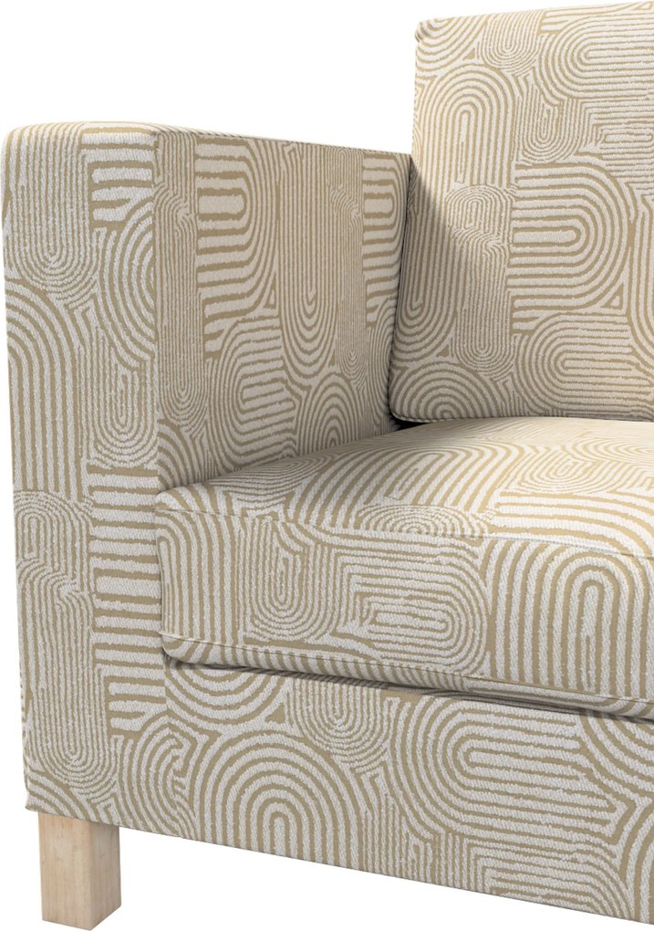Potah na pohovku IKEA Karlanda 3-místná nerozkládací, krátký barva béžová látka pletený vzor, vzorované