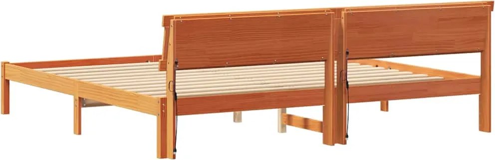 Rám postele Voskově hnědá 200 x 200 cm Masivní borové dřevo 3385747