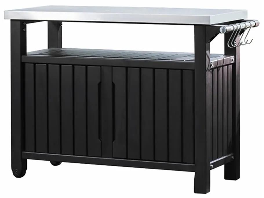 Keter Multifunkční zahradní grilovací stůl Unity XL vzhled dřeva, Keter 404249