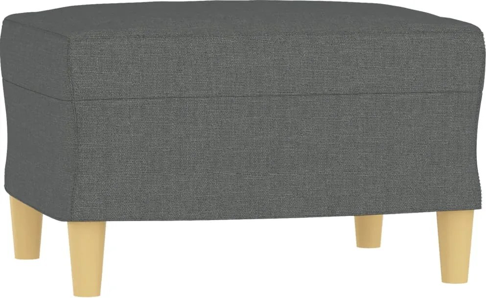 3místná pohovka s podnožkou tmavě šedá 180 cm textil 3201002