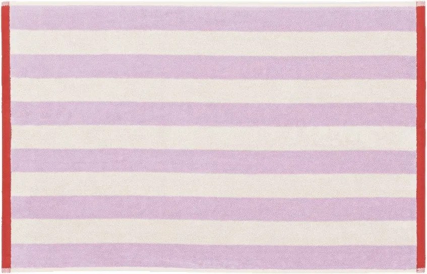 Froté bavlněný ručník v levandulové barvě/krémový 50x80 cm Gobo – noo.ma