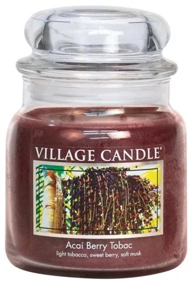 Village Candle Vonná svíčka ve skle, Tabák a Plody Akai - Acai Berry Tobac 16 oz