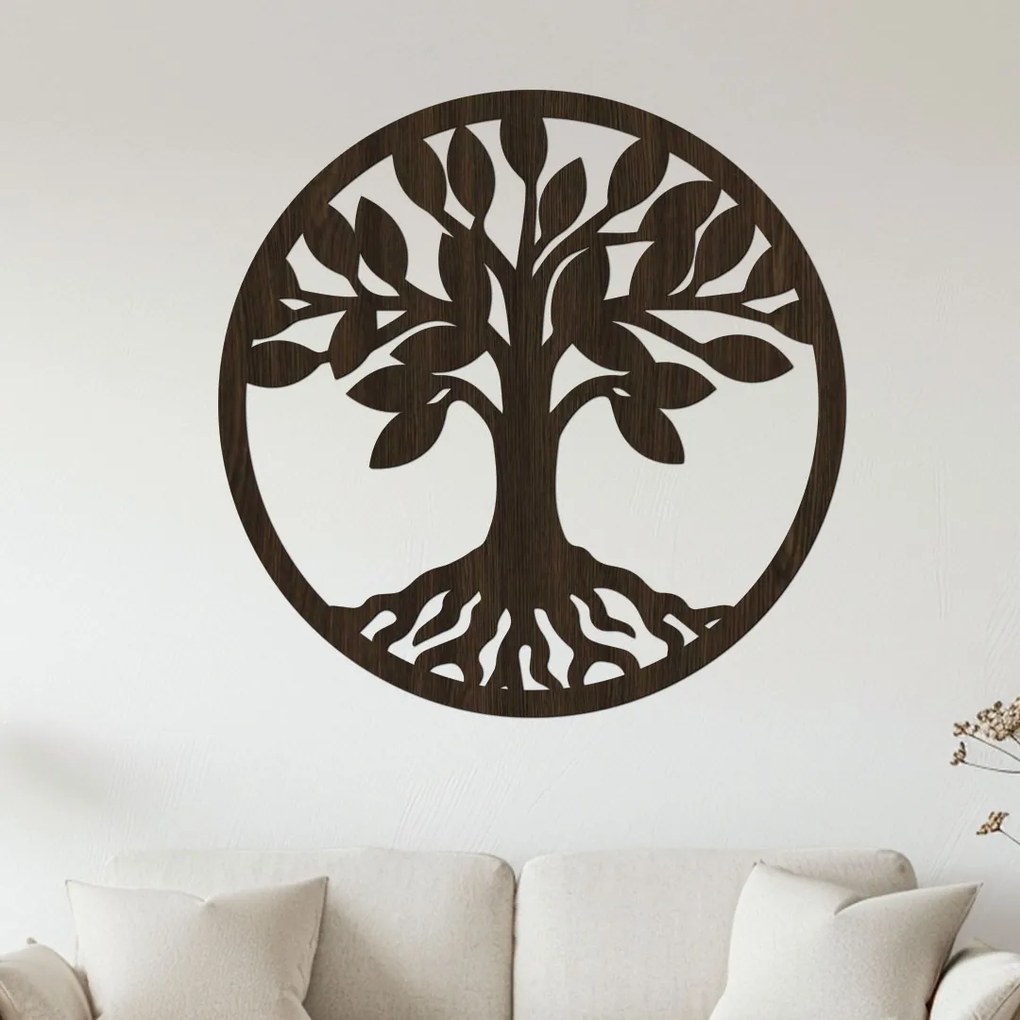 dřevo života Dřevěný strom PLYNUTÍ Zvolte barvu dekoru: Antracitová, Zvolte rozměr Ø (cm): 80