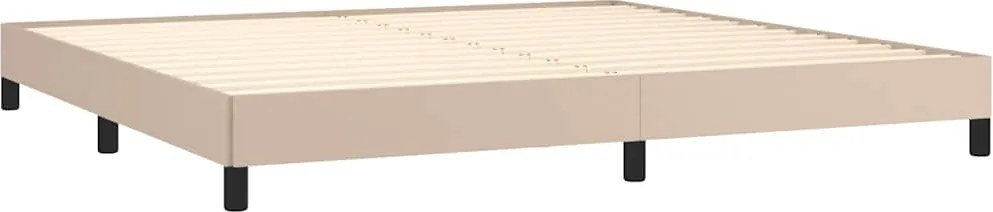 Box spring postel s matrací cappuccino 200 x 200 cm umělá kůže 3127336