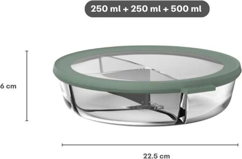 Dělený svačinový box Cirqula – Mepal