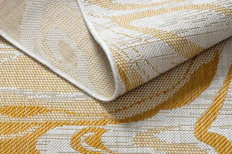 Dywany Łuszczów, Kusový koberec Sion Sisal Marble 22169 ecru/yellow – na ven i na doma, 140x190, žlutá, chodba / předsíň