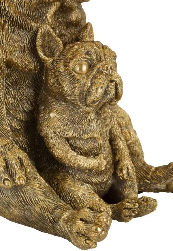 Stolní lampa Dog 43,8 cm černo-zlatá
