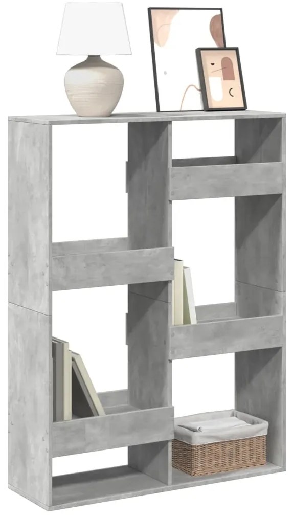 Knihovna betonově šedá 100 x 33 x 135 cm kompozitní dřevo 3309387
