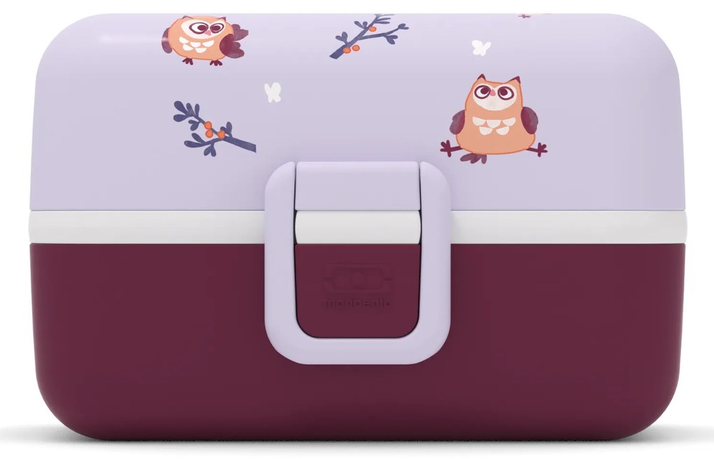 Monbento Dětský svačinový box Tresor purple Owly 800 ml