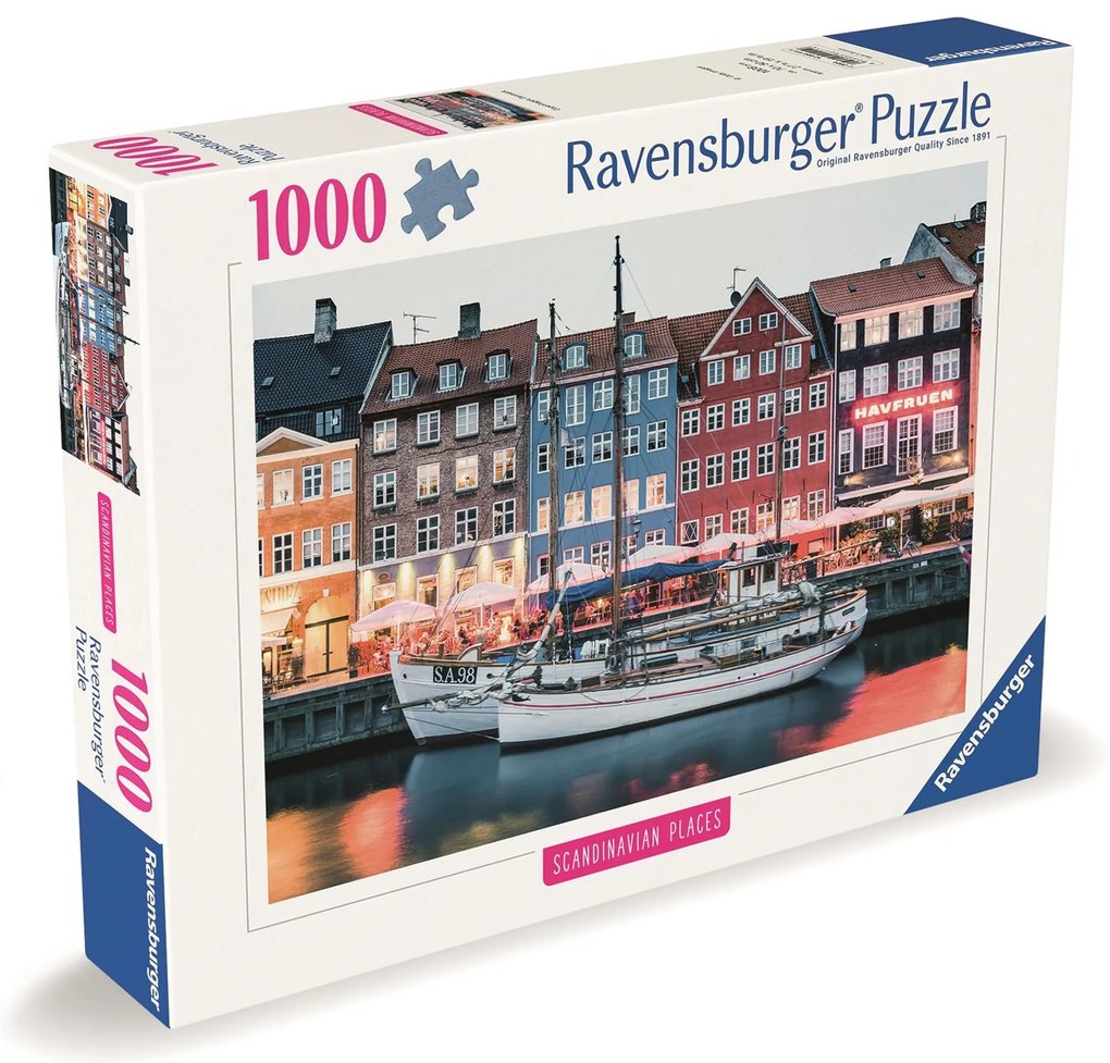 Puzzle ravensburger 120001119 skandinávie kodaň, dánsko