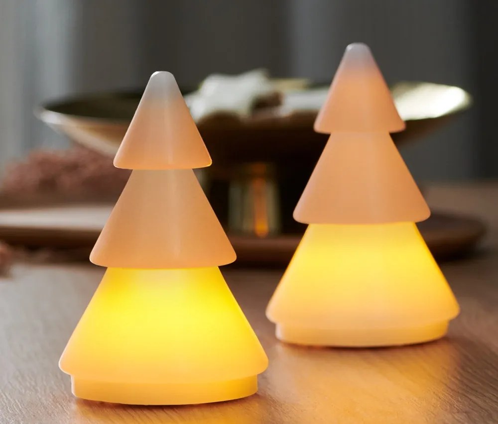 Tchibo - Stromečky z pravého vosku s Led, 2 ks