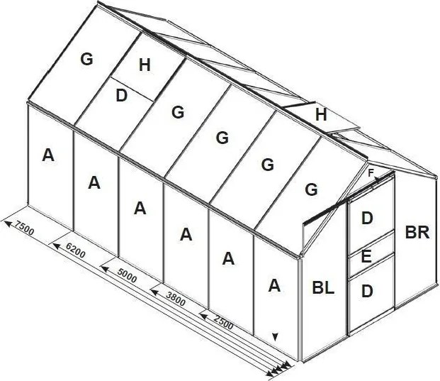 LANIT PLAST, s.r.o. náhradní prosklení pro skleník VITAVIA VENUS 6200 PC 4 mm LG3064