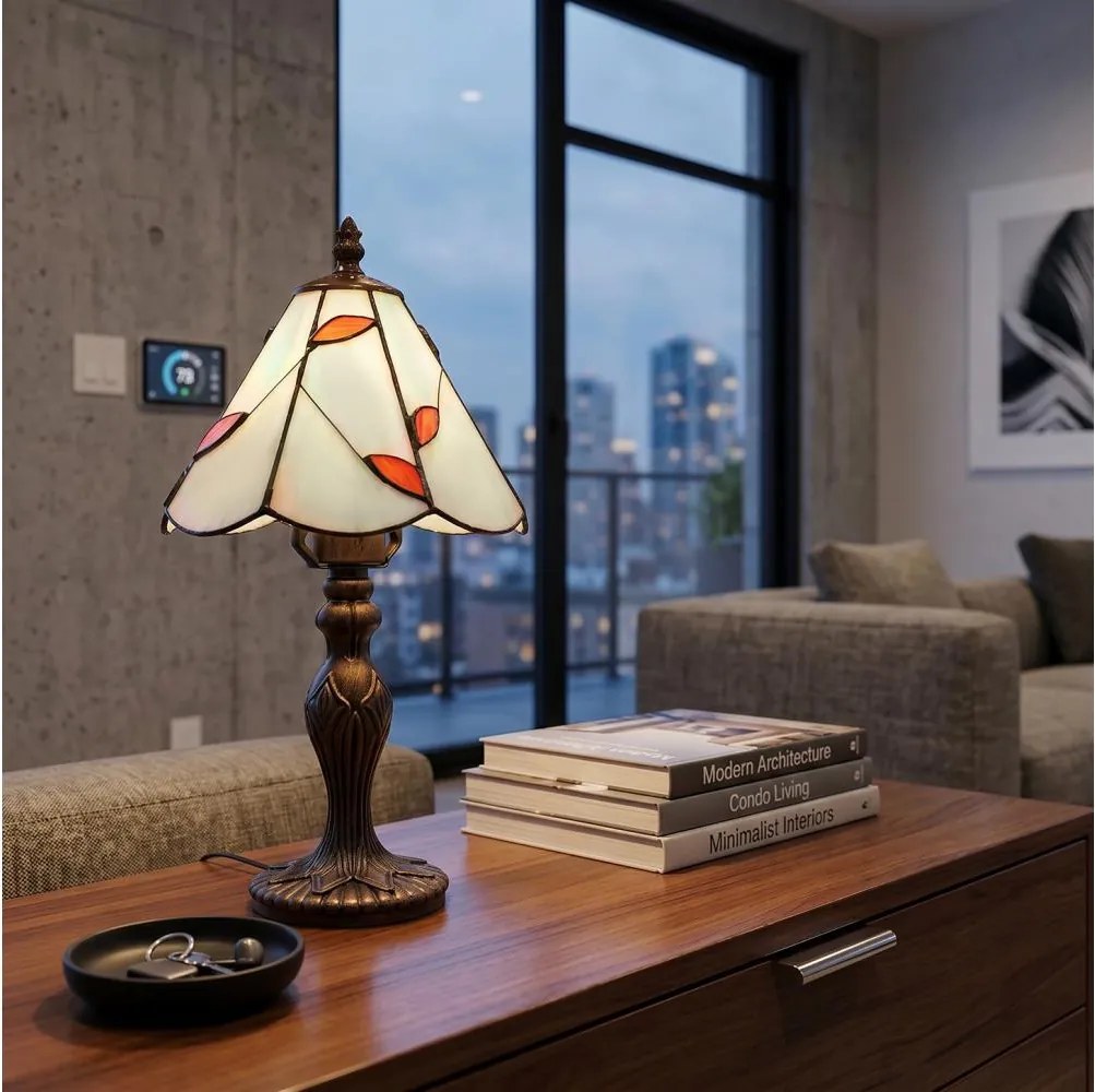 Brilagi - Tiffany vitrážová stolní lampa FOLIA 1xE27/60W/230V