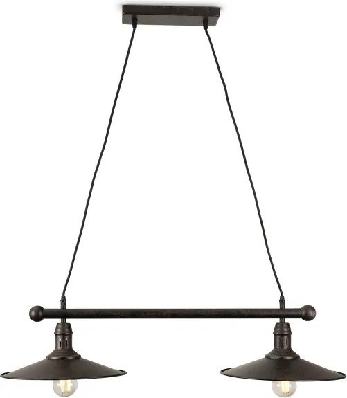 Brilagi - Lustr na lanku FORGE 2xE27/60W/230V hnědá