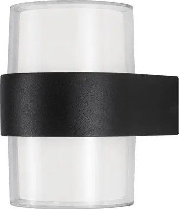 NV 9925666 Venkovní nástěnné svítidlo DARF černý hliník ABS difuzor LED 2x5W 3000K 100-240V 115st. IP65 světlo nahoru a dolů - NOVA LUCE
