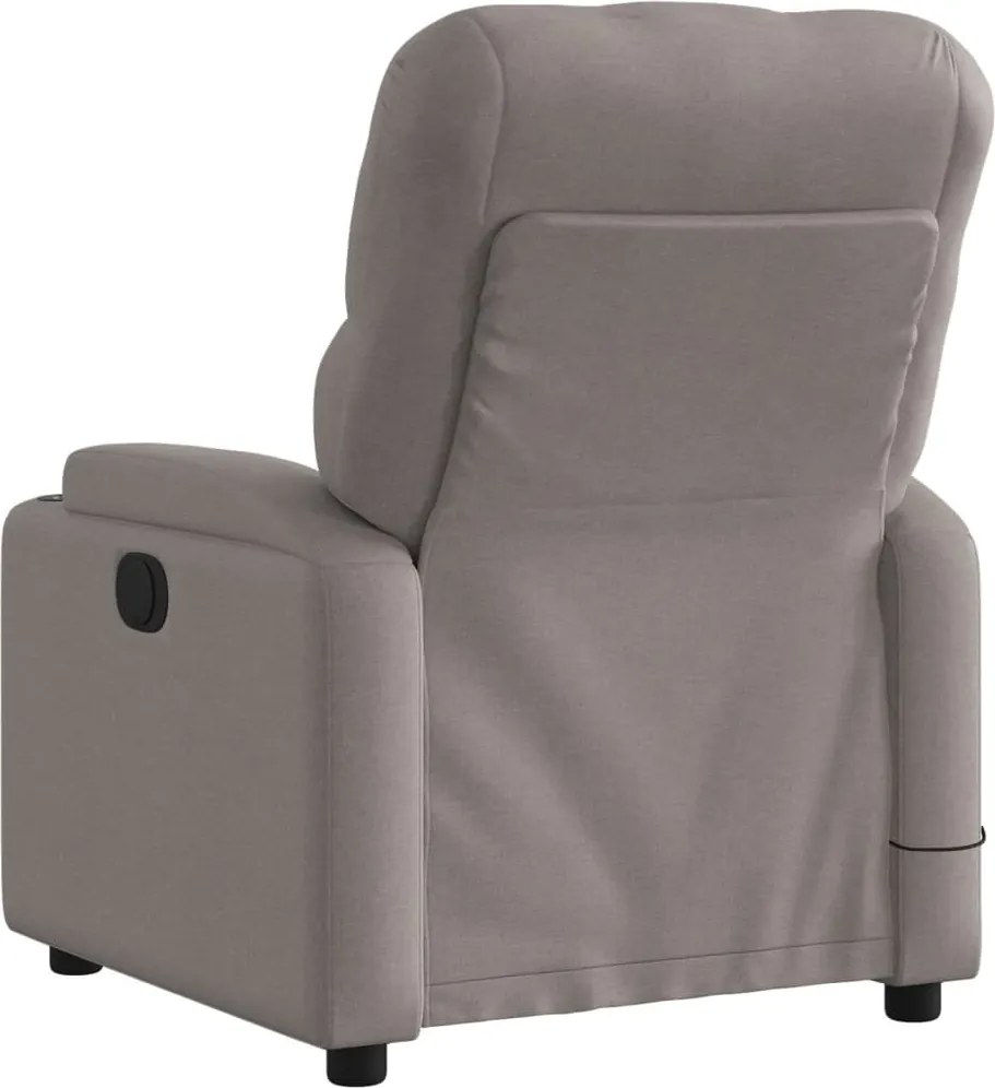Elektrické masážní polohovací křeslo taupe textil 3204706