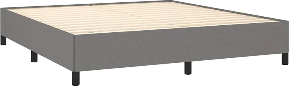 Box spring postel s matrací tmavě šedá 160x200 cm textil 3127814