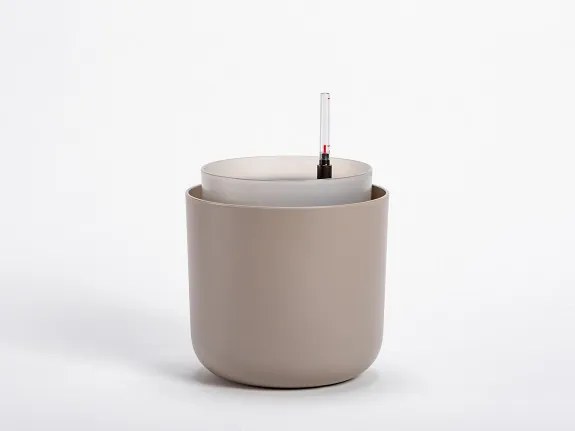 Samozavlažovací květináč Tolita taupe 16 cm