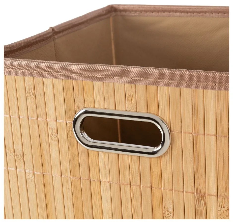 Bambusový úložný box v přírodní barvě 31x31x31 cm – Compactor
