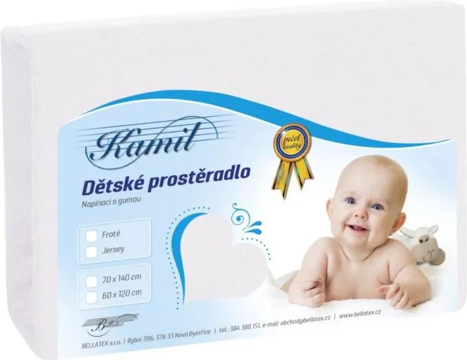Bellatex Dětské FROTÉ prostěradlo Bílá 70x140 cm