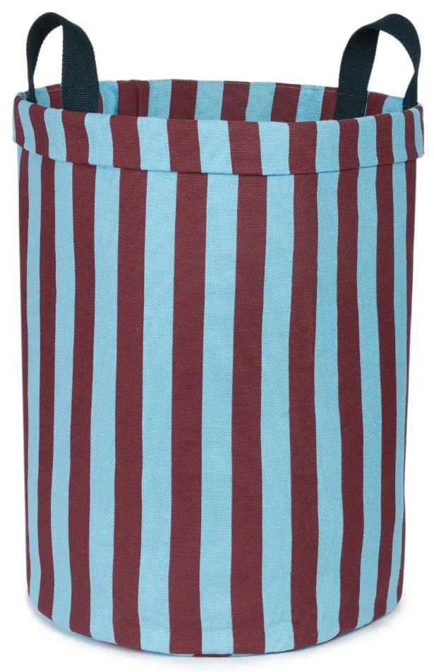 Nobodinoz Koš na hračky 36x47 Burgundy Blue Stripes